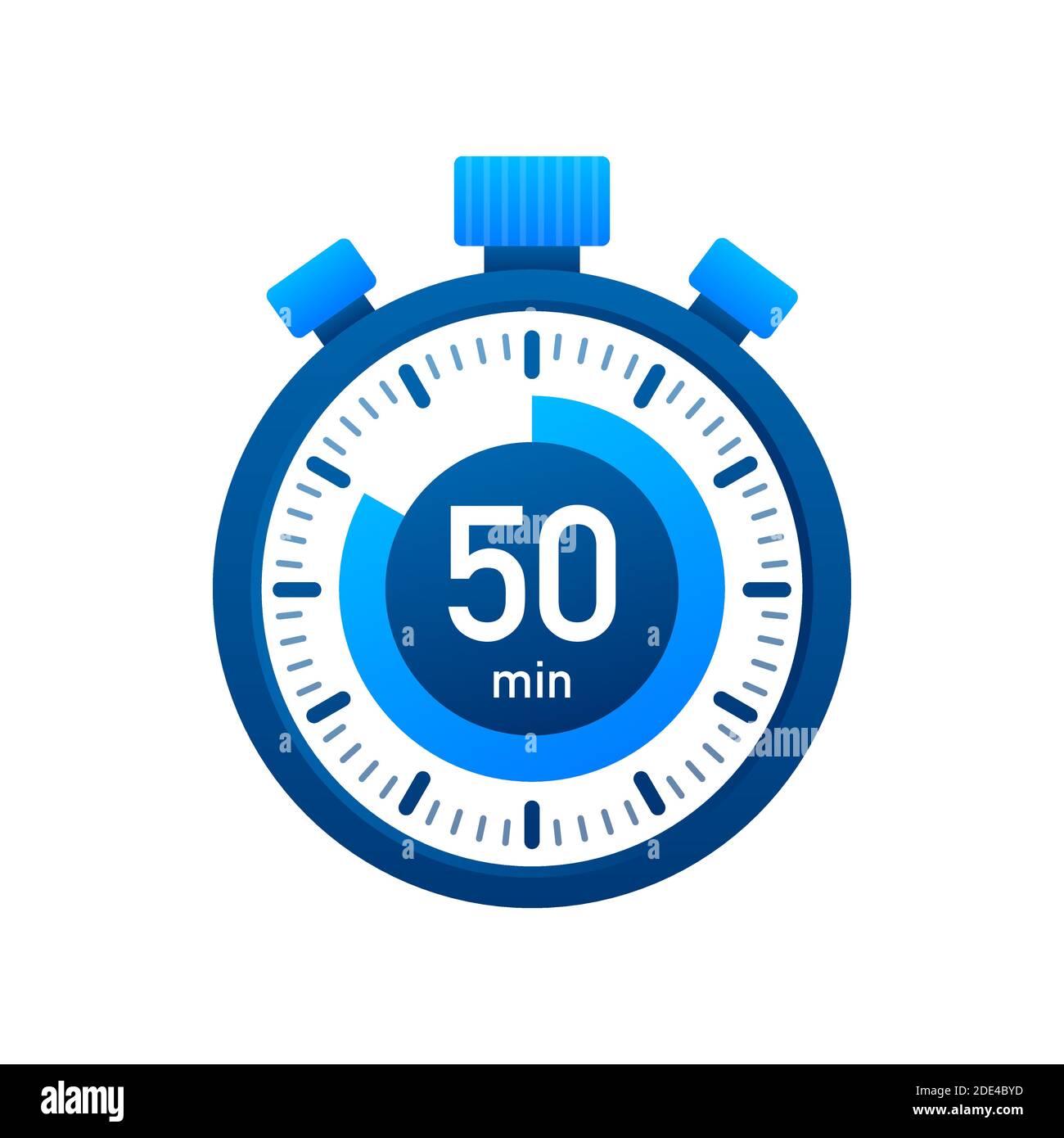 The 50 minutes, stopwatch vector icon. Stopwatch icon in flat style ...