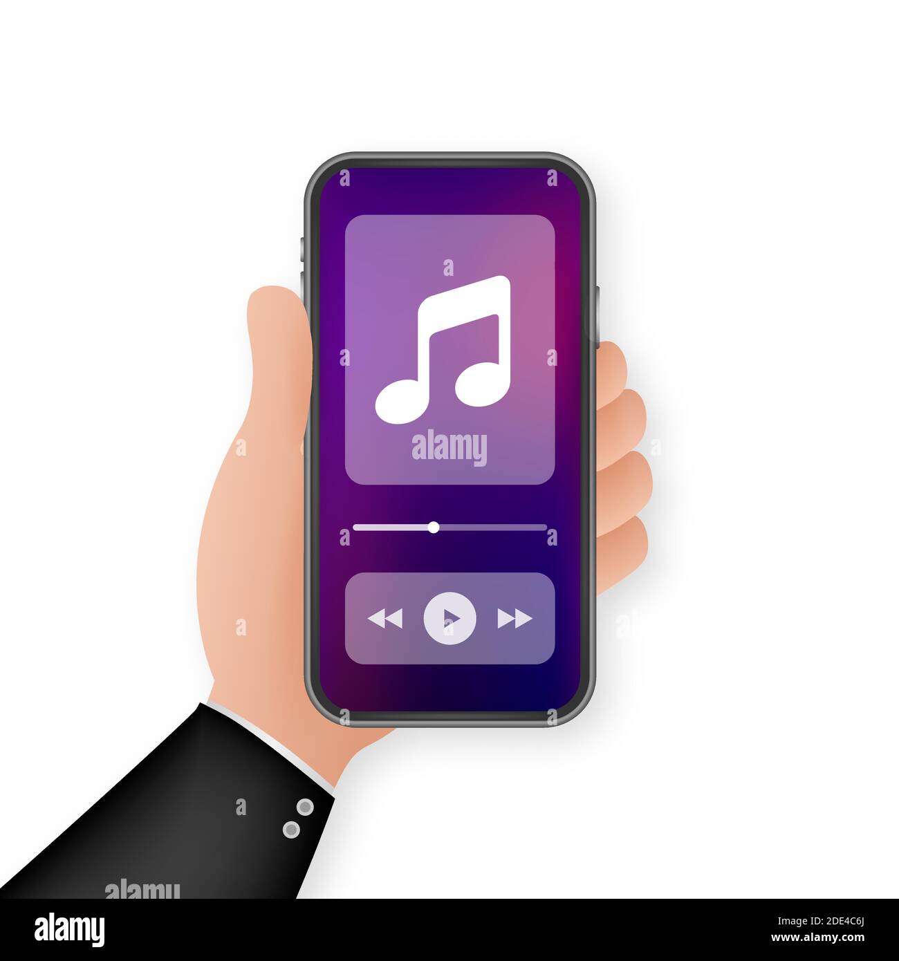 Mobile Application Interface. Music Player. Music app. Vector stock ...