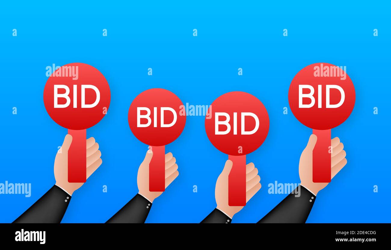 Business concept. Bid, great design for any purposes. Auction ...