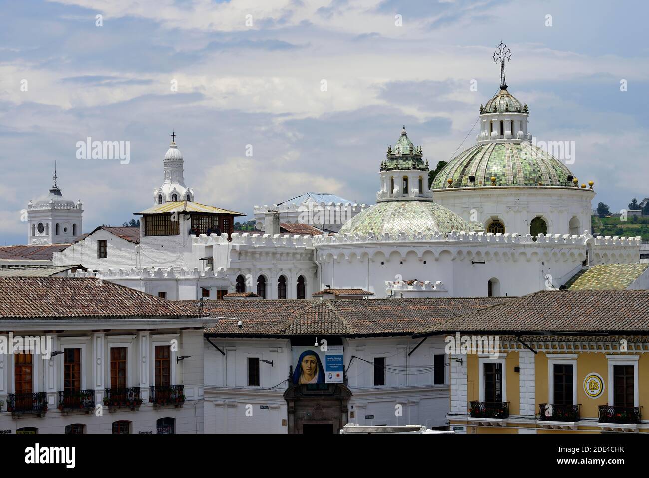 Domes of the Jesuit Church Iglesia de la Compania de Jesus, Quito ...