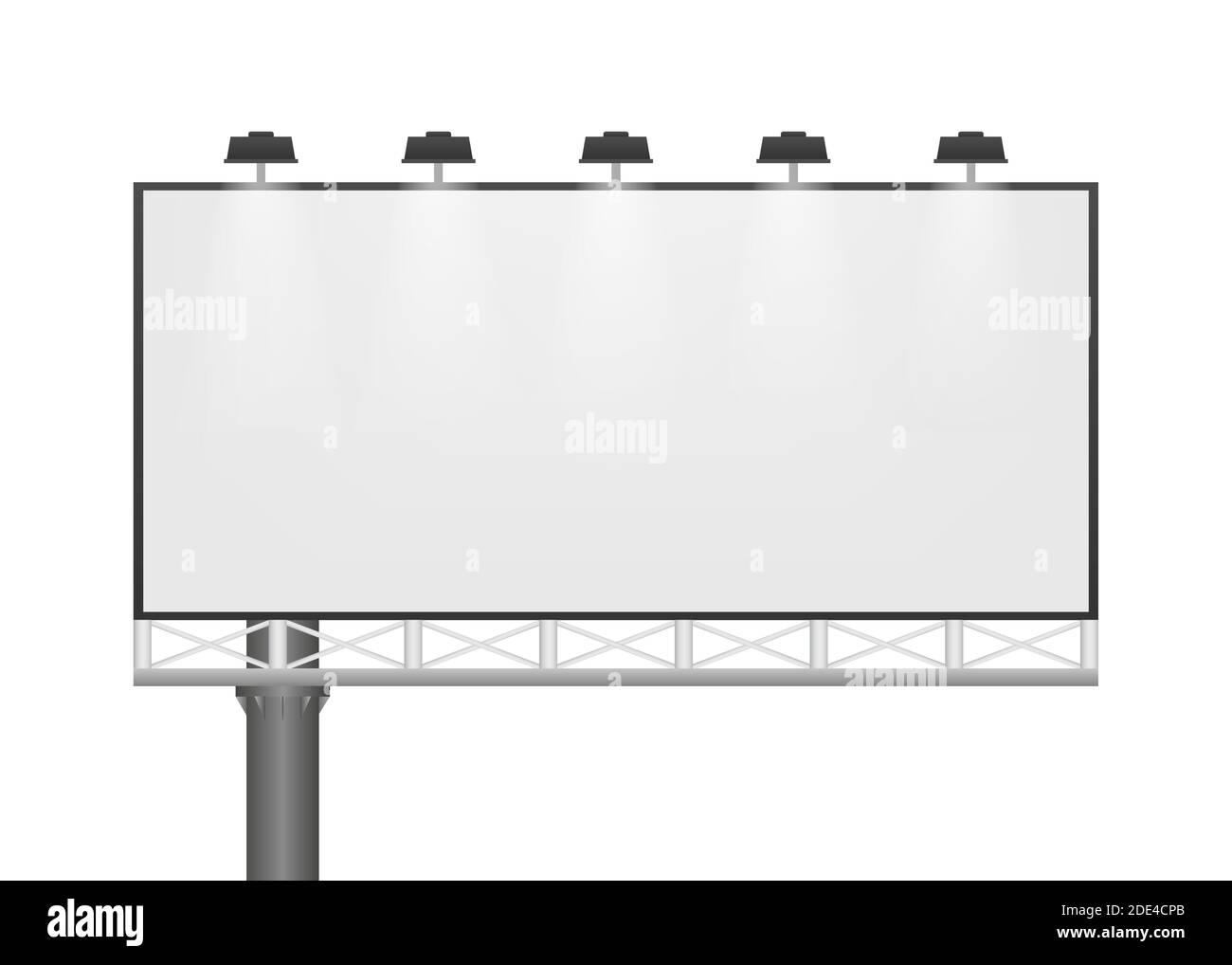 Billboard on light background. Empty white vector horizontal poster ...