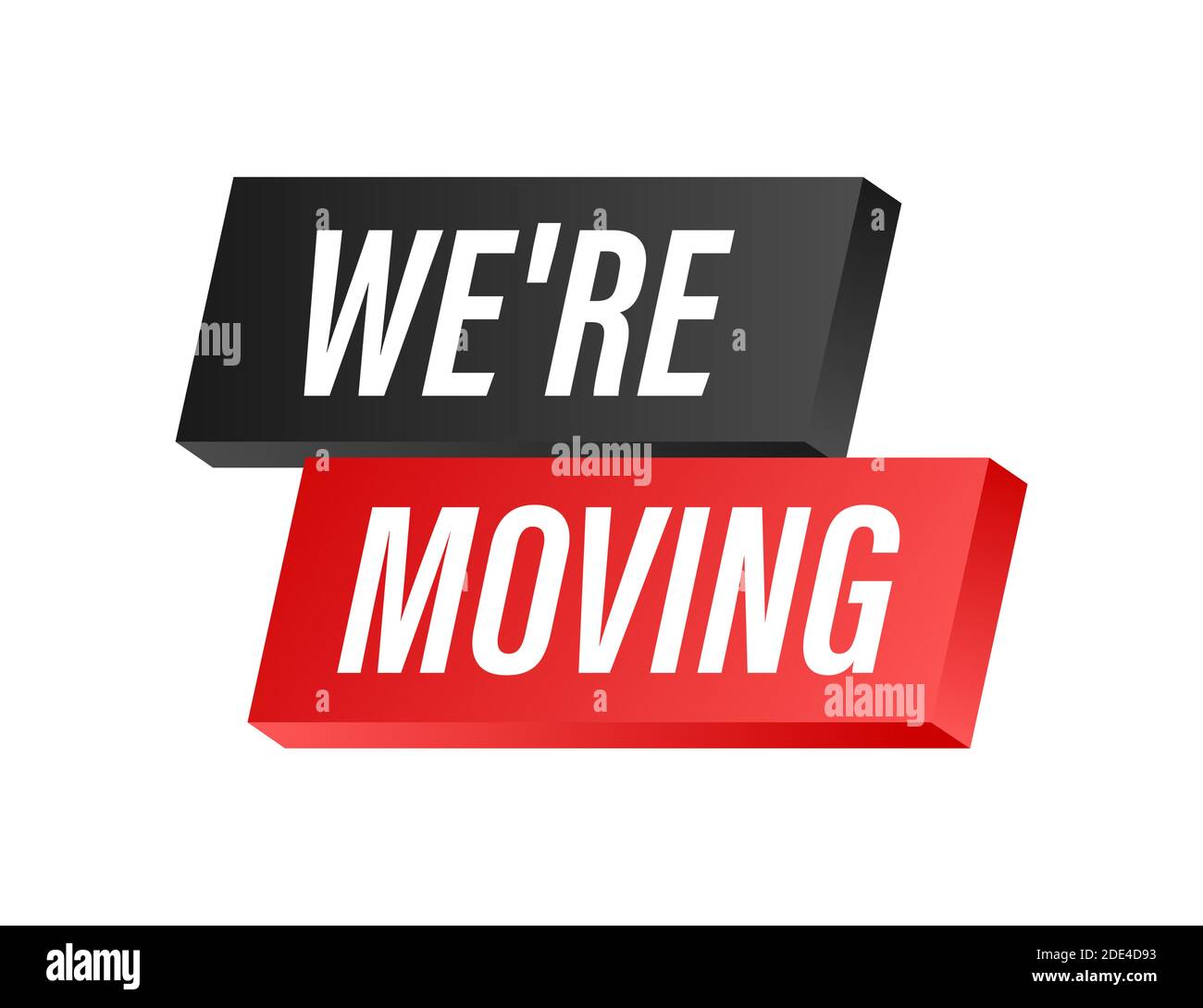 We're moving icon badge. Ready for use in web or print design. Vector ...