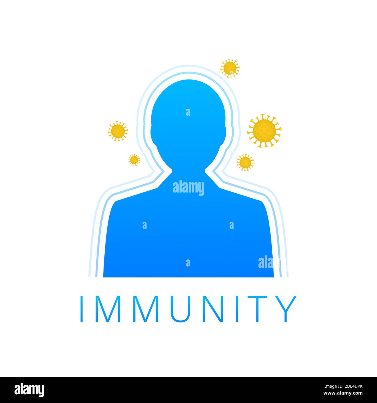 Immune System Concept Medical Shield Surrounded By Viruses And
