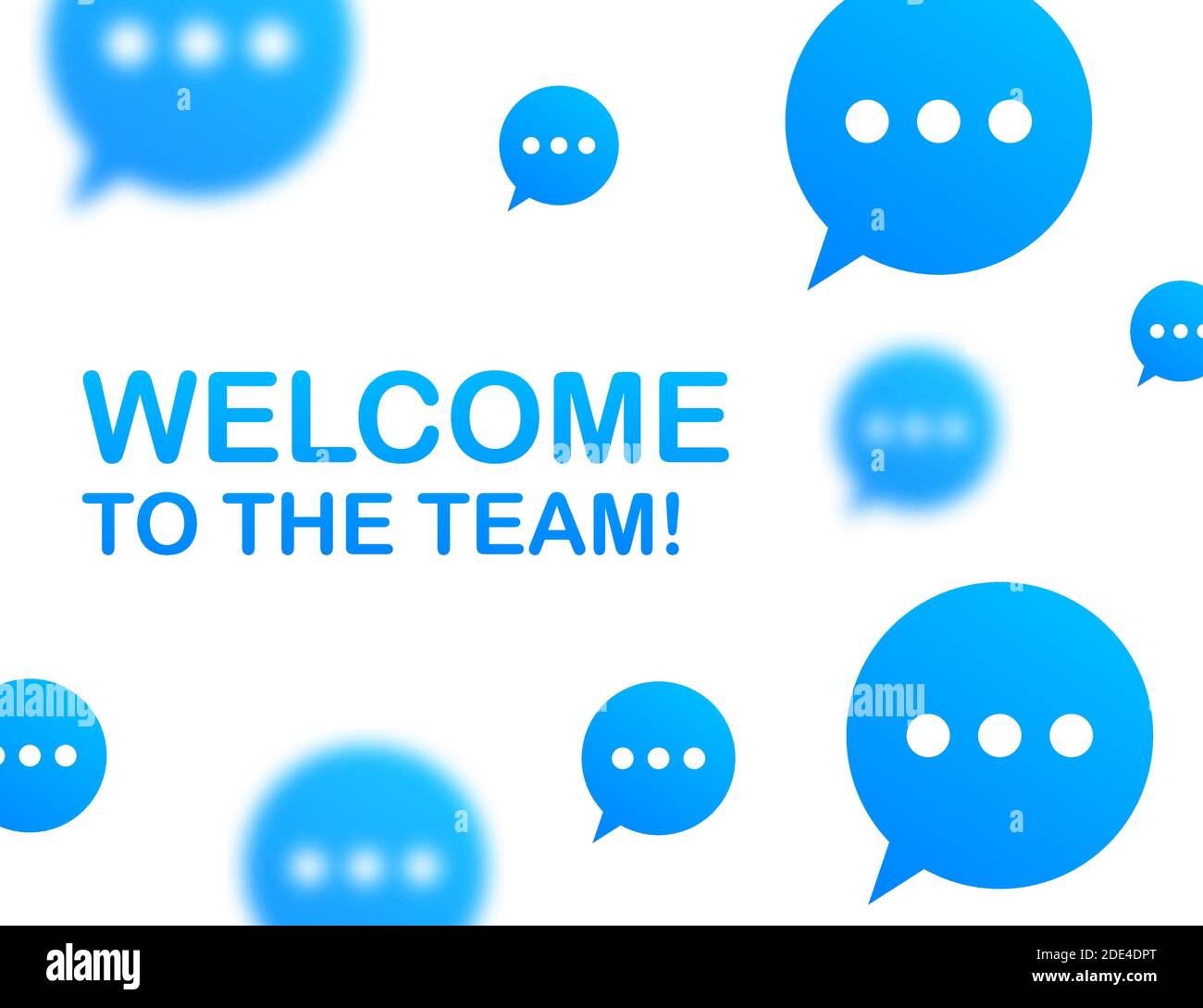 Welcome to the team written on speech bubble. Advertising sign. Vector ...