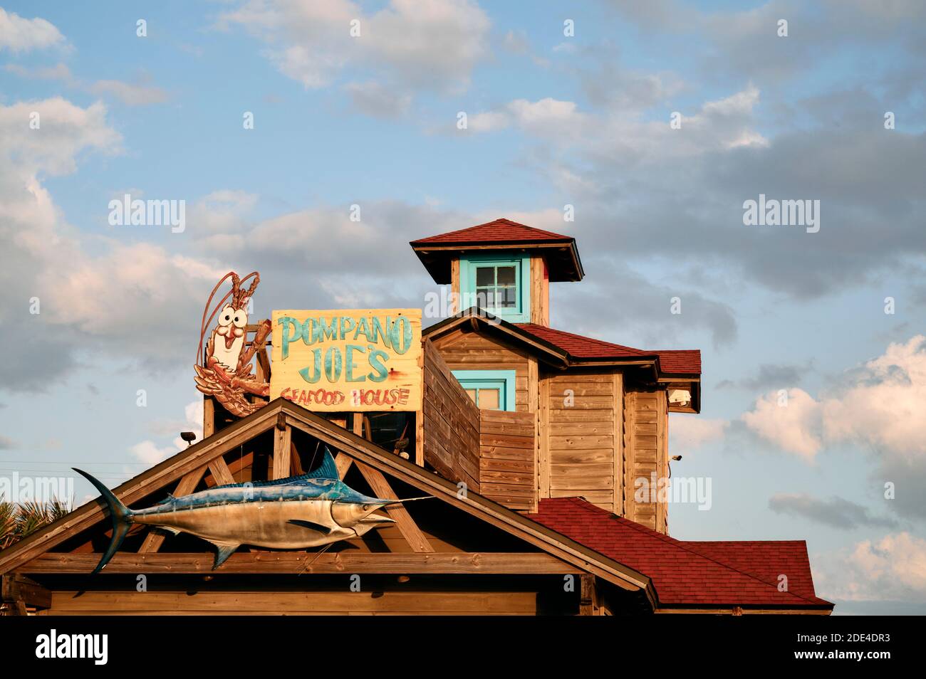 Pompano Joe's beach bar, restaurant and bar, at Miramar Beach, just ...