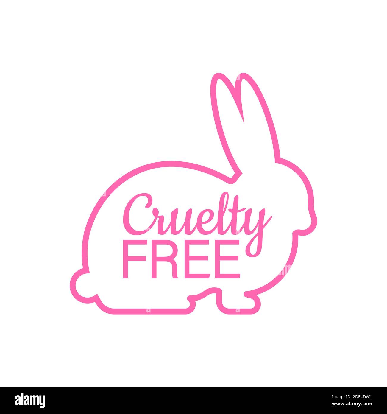 Cruelty free Pink banner. Vegan emblem. Packaging design. Natural ...