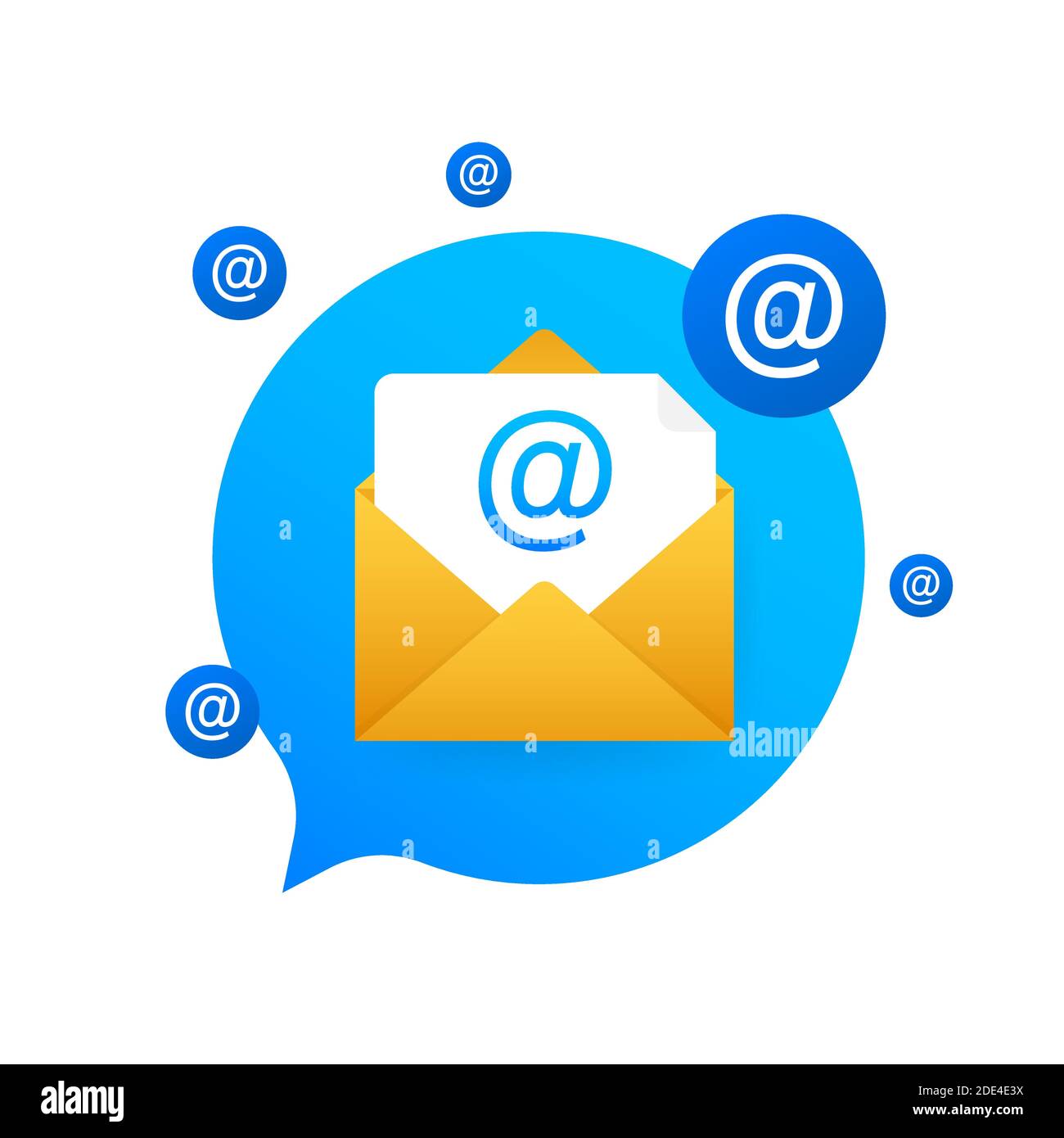 E-mail Marketing flat style, colorful, vector icon for info graphics ...