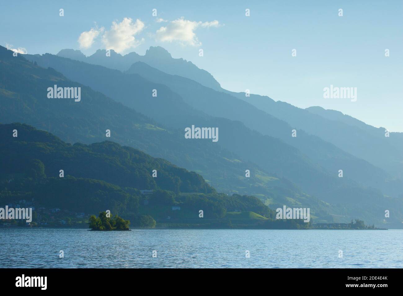 Lake Walen with Muertschenstock, Switzerland Stock Photo - Alamy