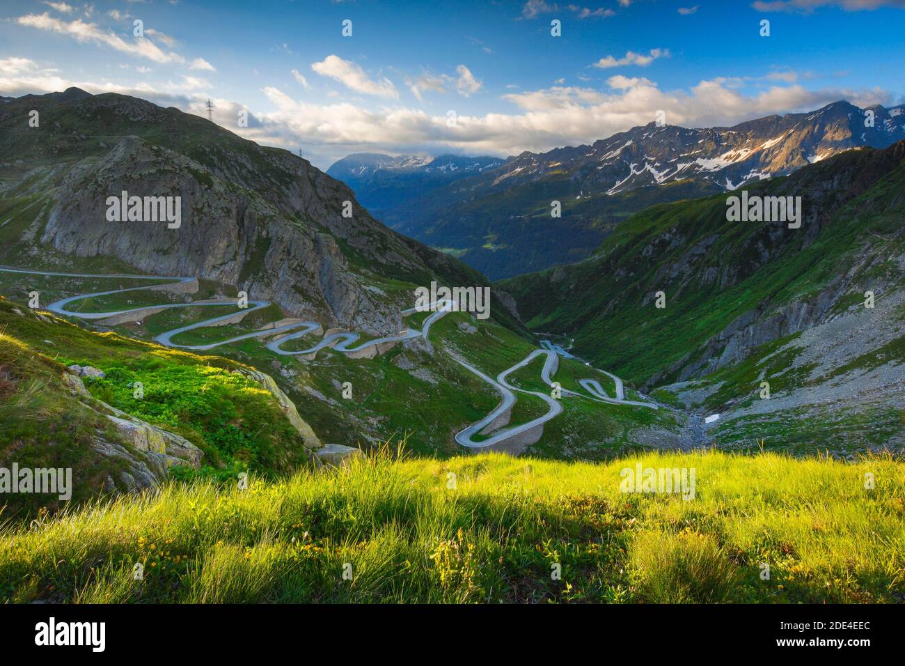 Old Gotthard Pass road, Gotthard Pass, Gotthard road, Switzerland Stock ...