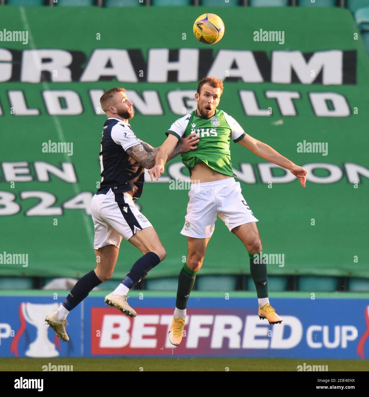 Betfred cup match easter road stadium edinburgh hibs christian doidge ...