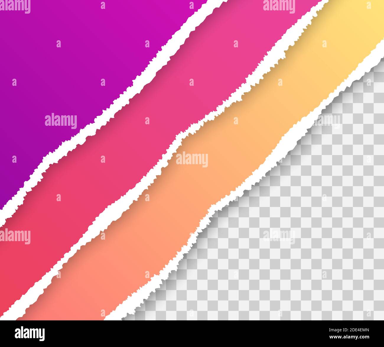 Torn paper edges, horizontally. Ripped paper. Vector stock illustration ...