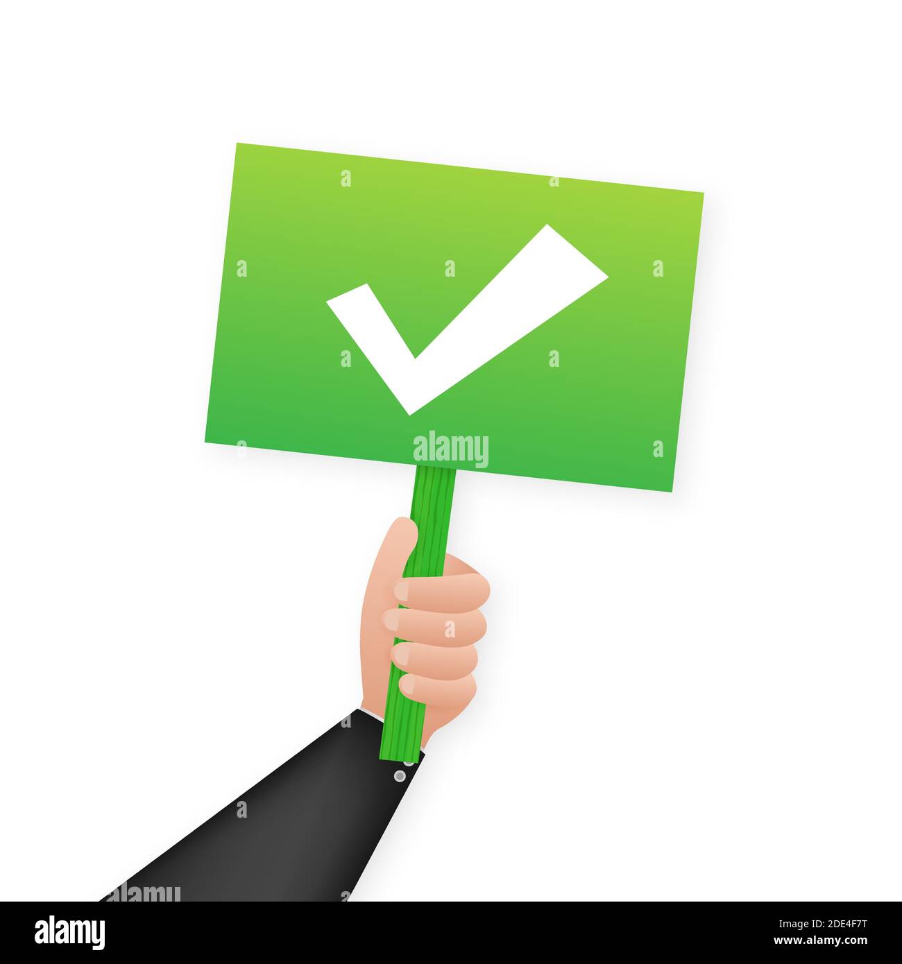 Check mark vector icon. Business satisfaction support. Green check mark ...