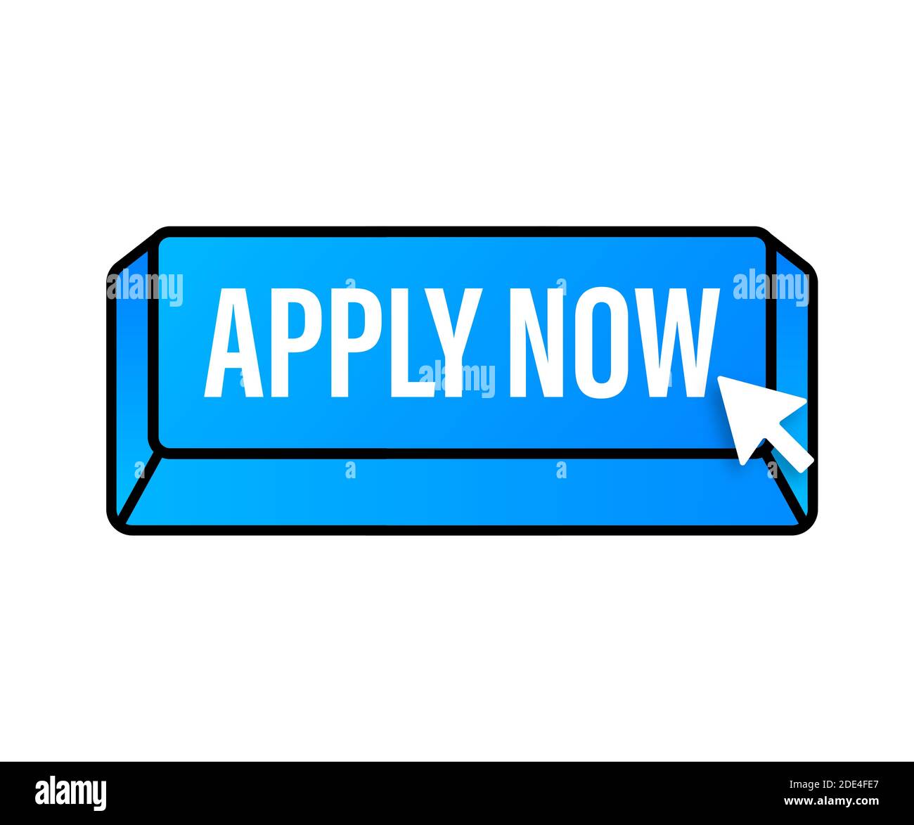 Apply now. Web banner. Arrow, cursor icon. Arrow vector icon. Hand click. Vector stock ...