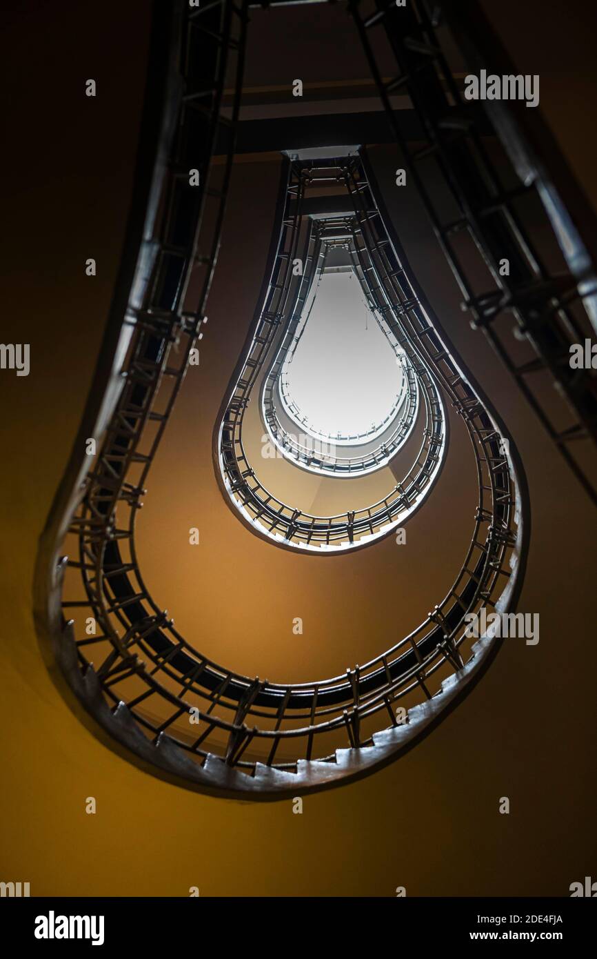 Staircase in the shape of a light bulb in the House of Our Lady of ...