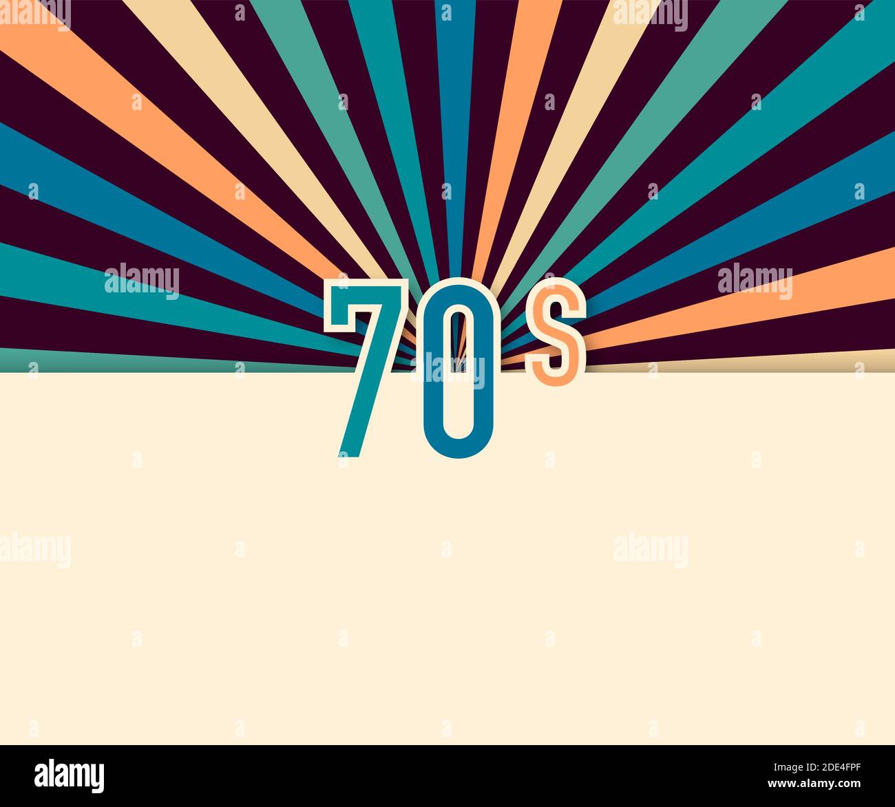 70s, 1970 abstract vector stock retro lines background. Vector ...
