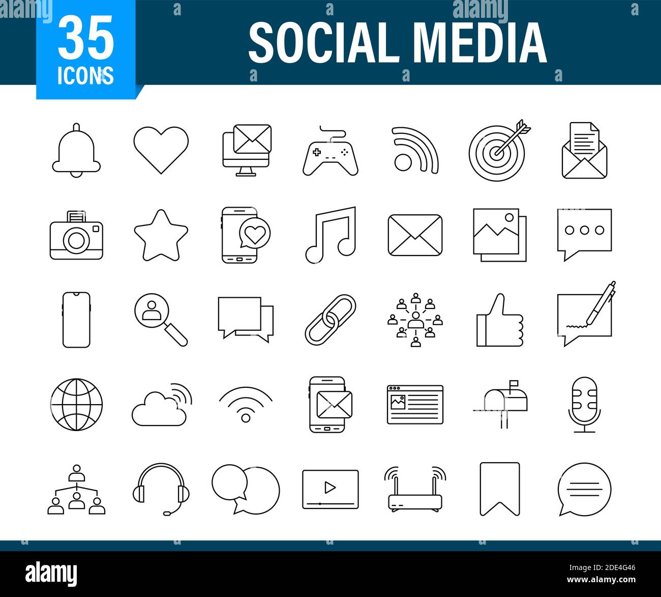 Set Social media icon. Telephone icon. Digital communication. Chat ...