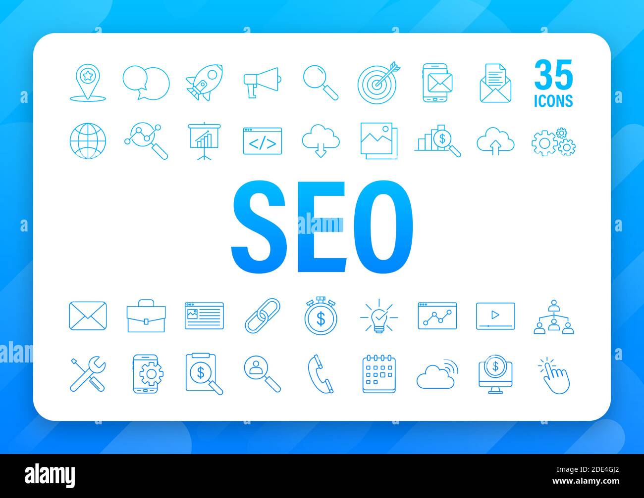 Seo, Social media marketing. Business company people. Marketing network ...