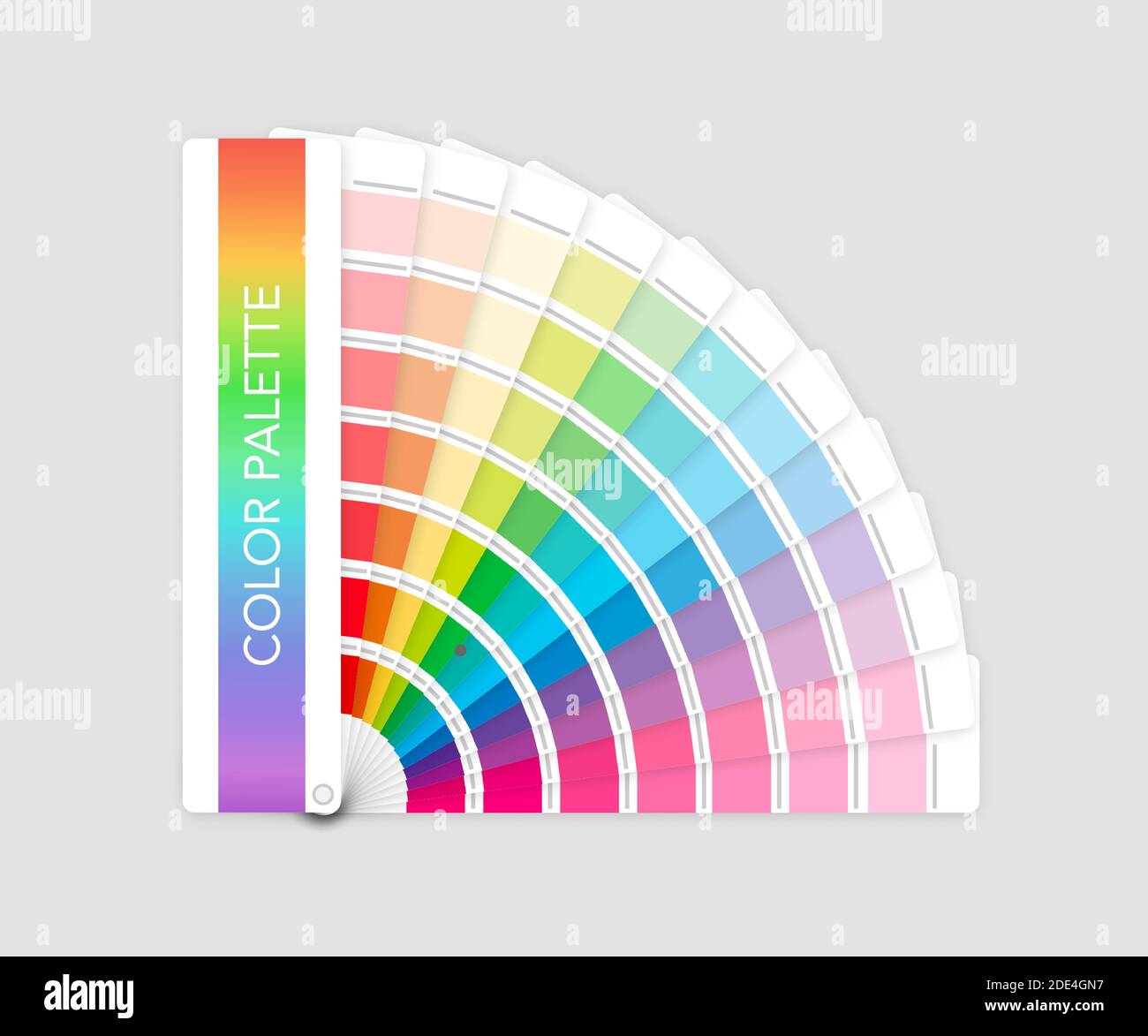 Color palette guide on grey background. Vector stock illustration Stock ...