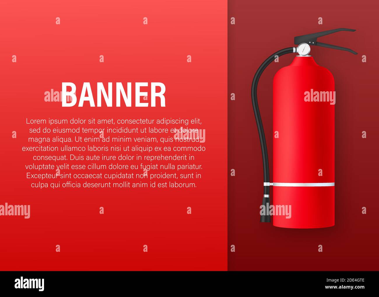 Fire extinguisher protection banner. Vector stock illustration Stock ...