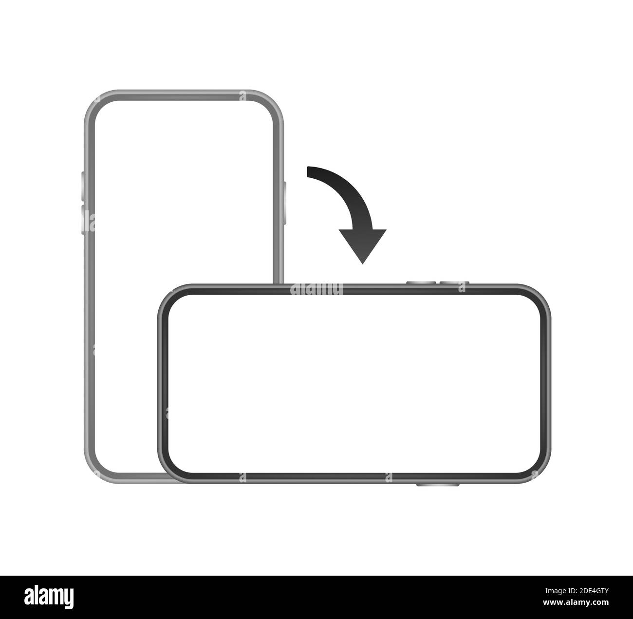 Horizontal and vertical smartphone Stock Vector Images - Alamy