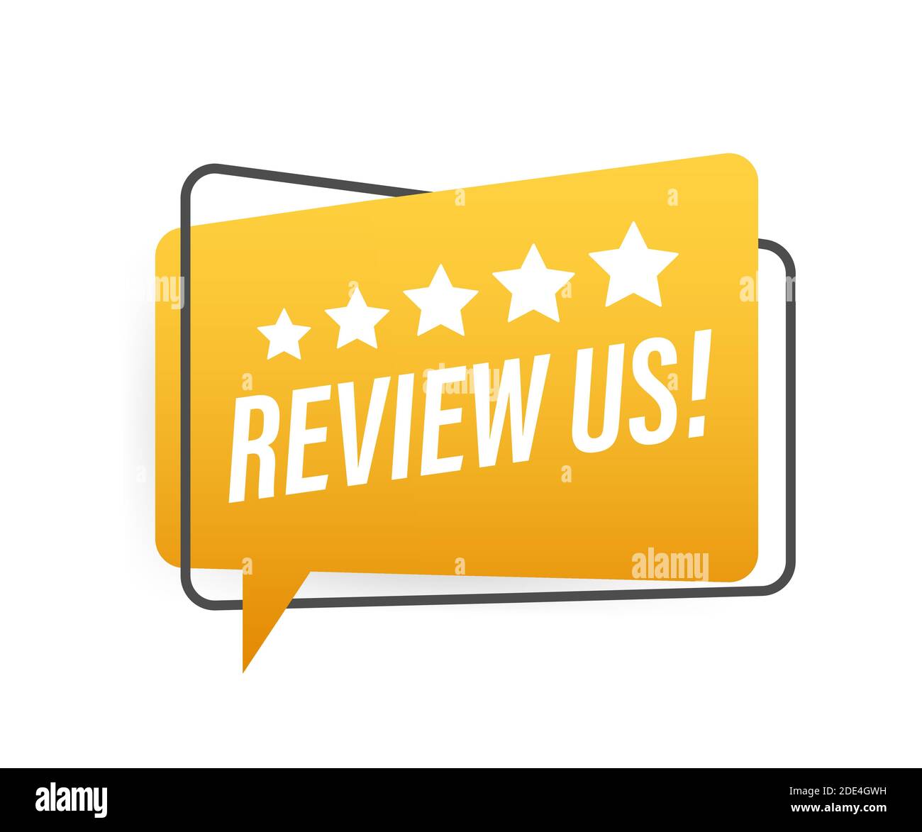 Review us User rating concept. Review and rate us stars. Business ...