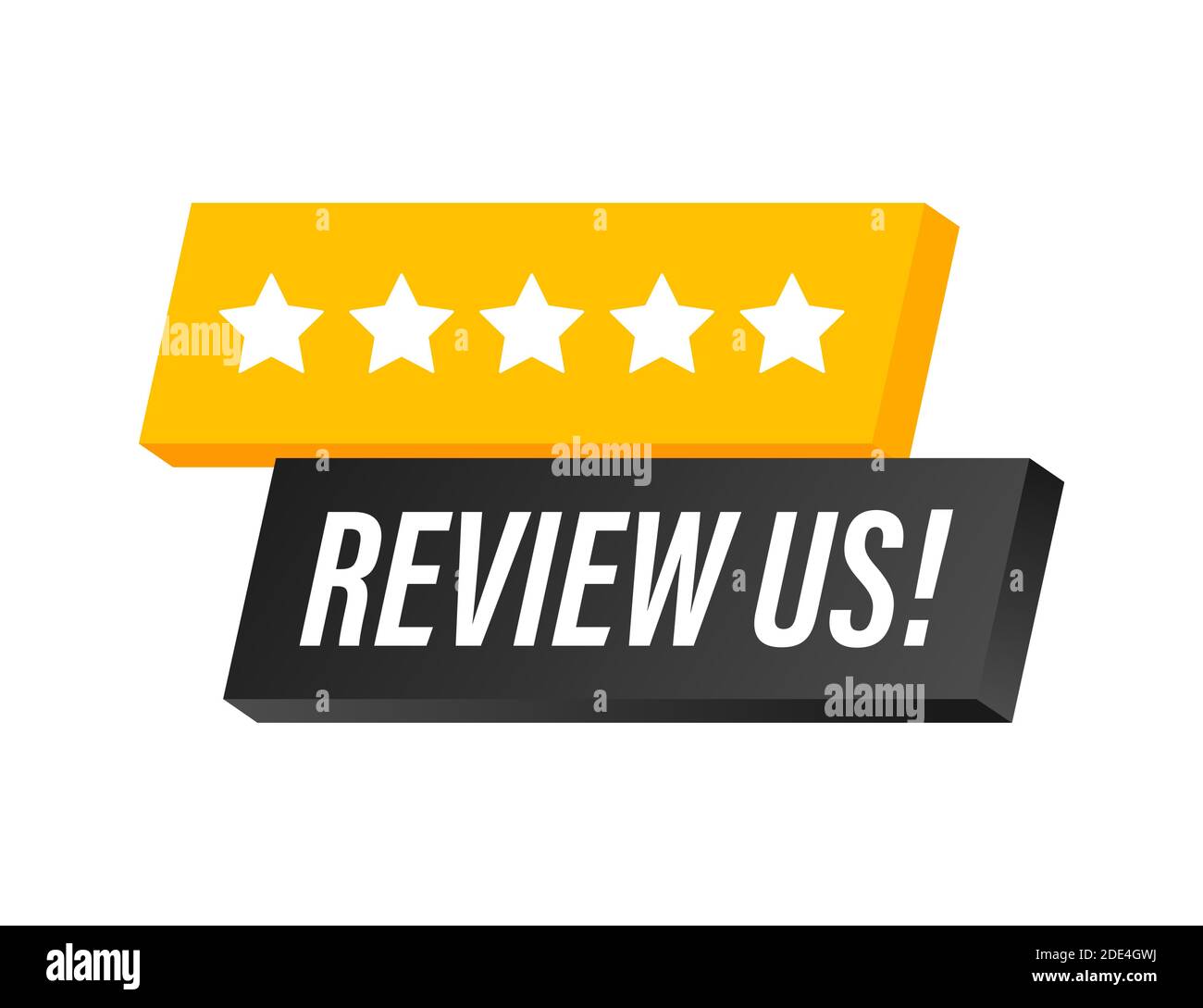 Review us User rating concept. Review and rate us stars. Business ...