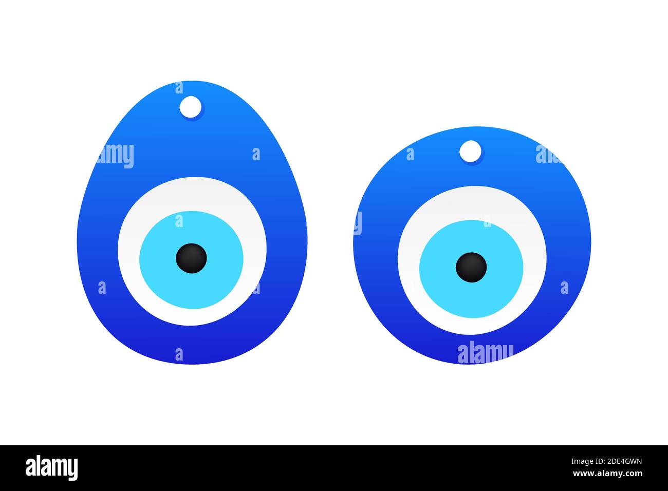 Eye-shaped amulet in flat style. Superstition symbol. Traditional eye ...