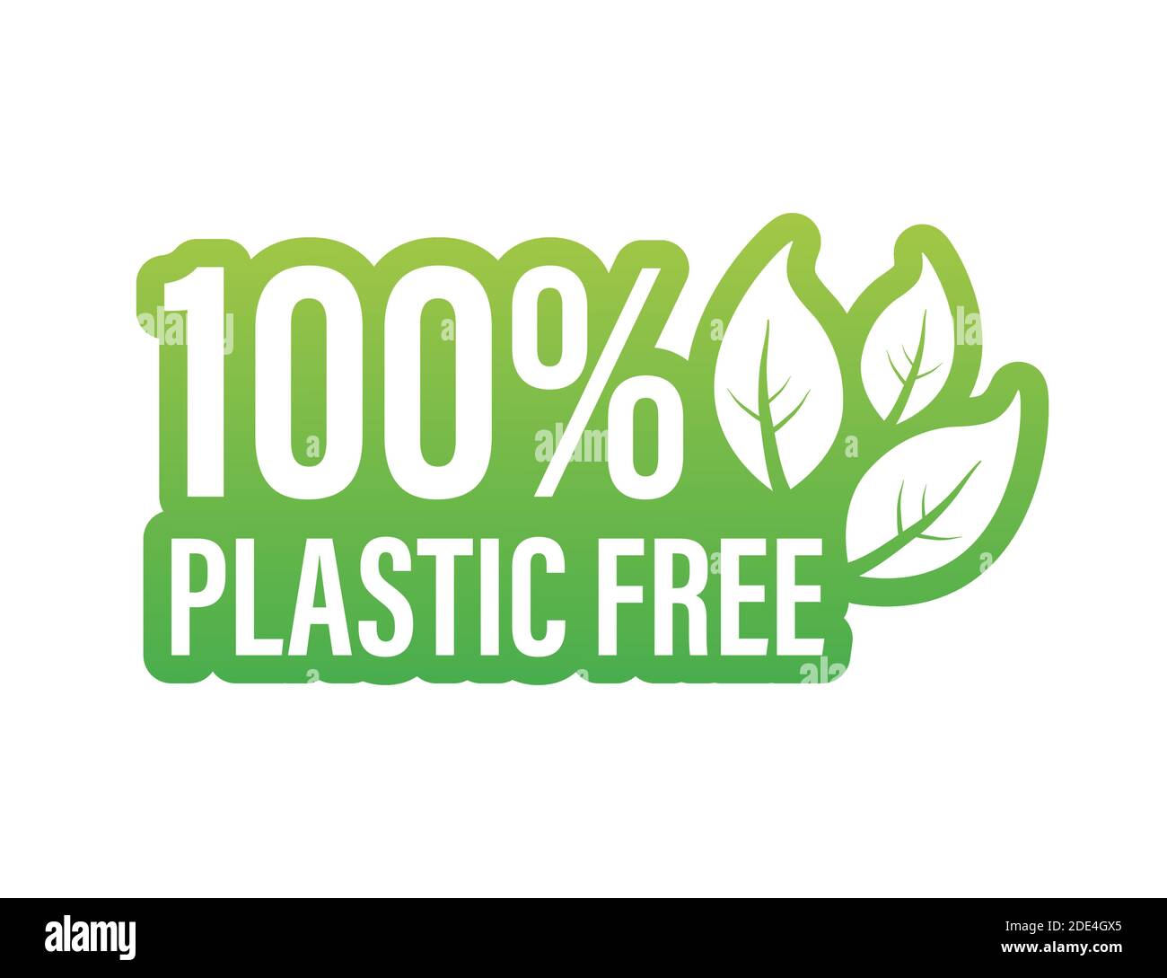 Plastic free green icon badge. Bpa plastic free chemical mark. Vector ...