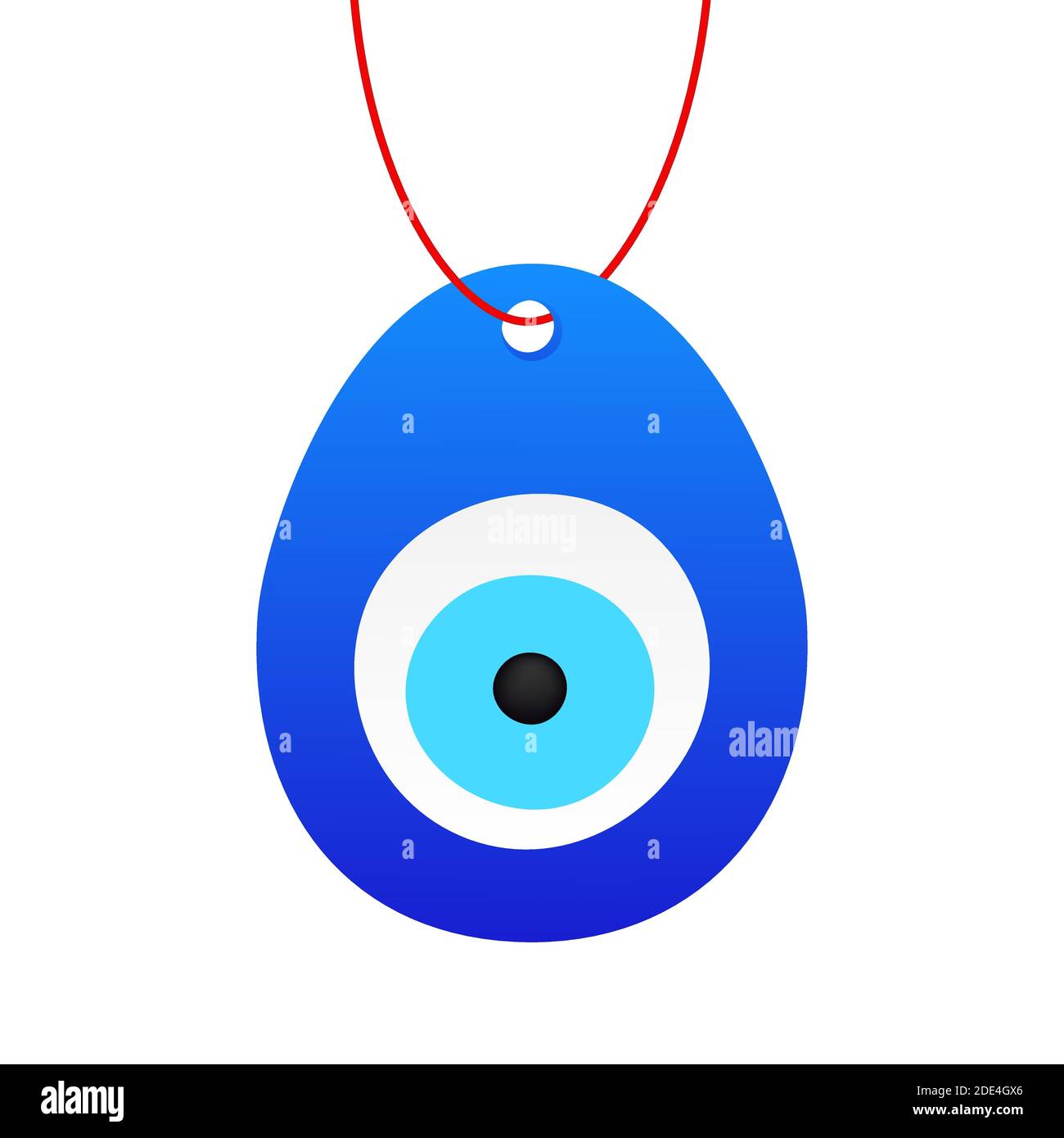 Eye-shaped amulet in flat style. Superstition symbol. Traditional eye ...