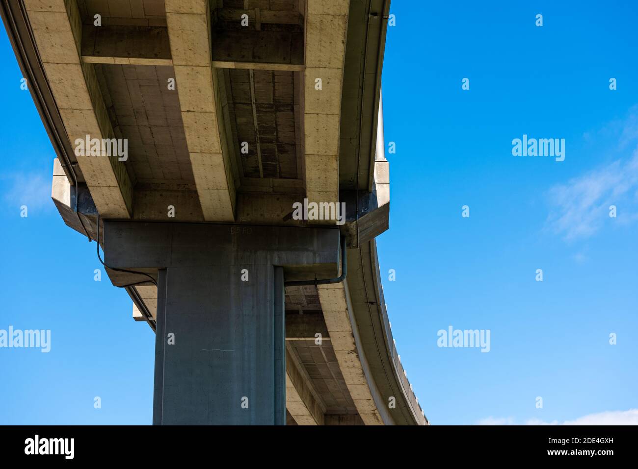 Bridge of the Quebec 440 Highway above Saint-Roch, Quebec city, under a ...