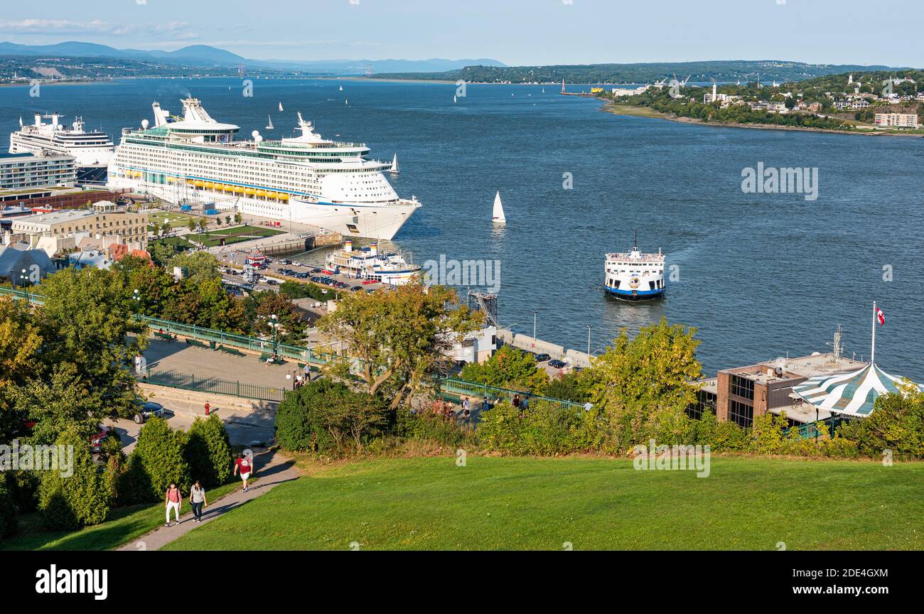 Quebec canada harbor quebec city quebec canada st lawrence hi-res stock ...