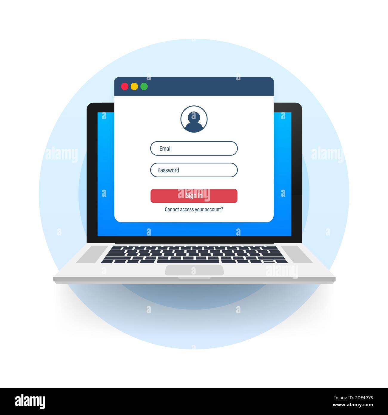Sign In To Account User Authorization Login Authentication Page
