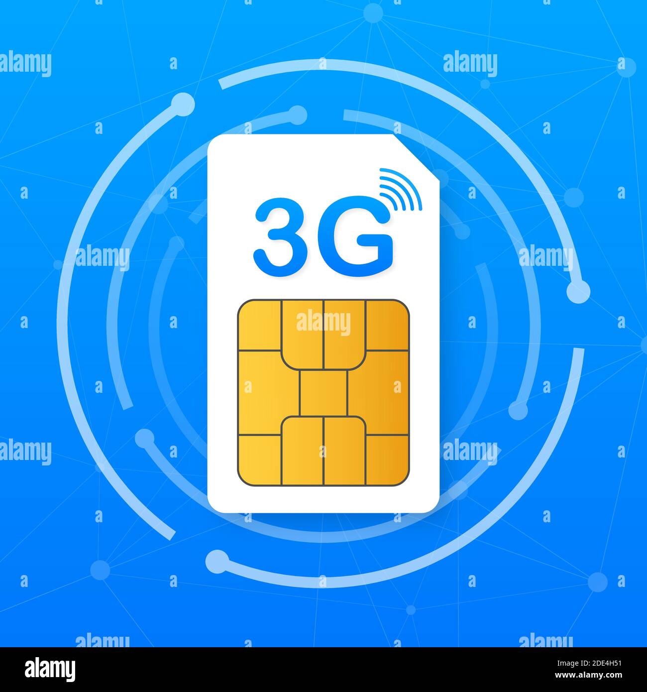 3G Sim Card. Mobile telecommunications technology symbol. Vector ...