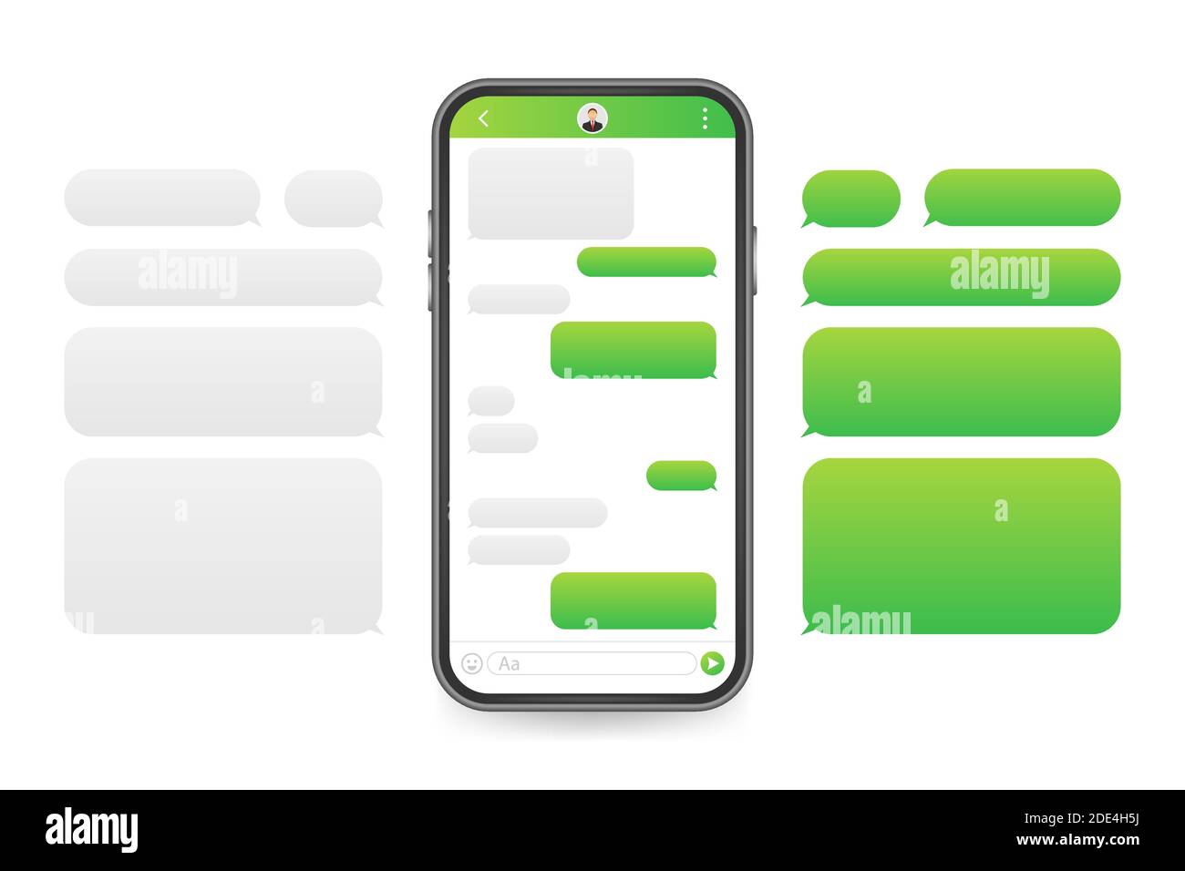 Chat Interface Application with Dialogue window. Clean Mobile UI Design ...