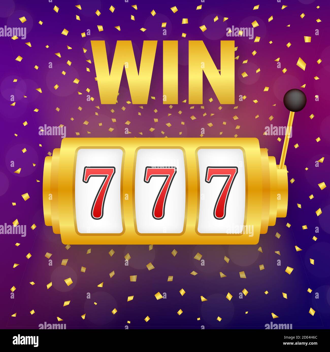 Retro banner for game background design. Winner banner. Slot machine ...