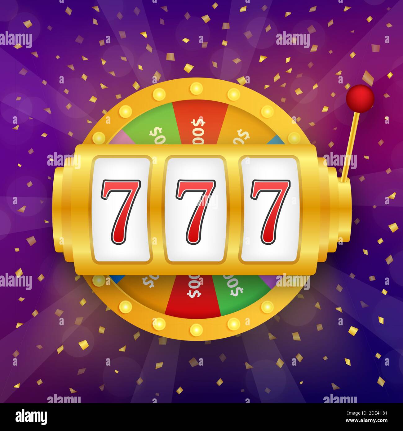 Retro banner for game background design. Winner banner. Slot machine ...