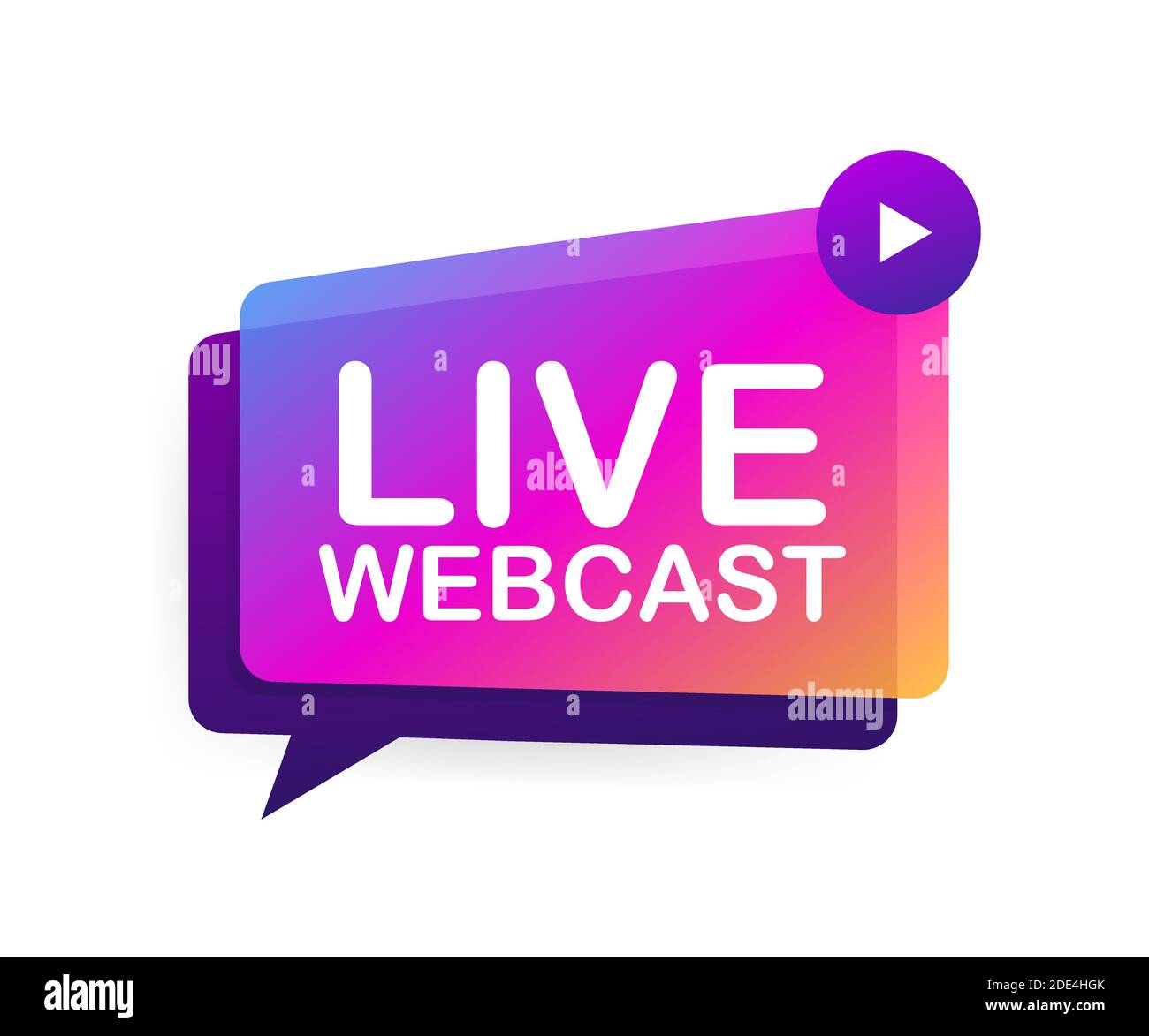 Live Webcast Button, icon, emblem, label. Vector stock illustration ...