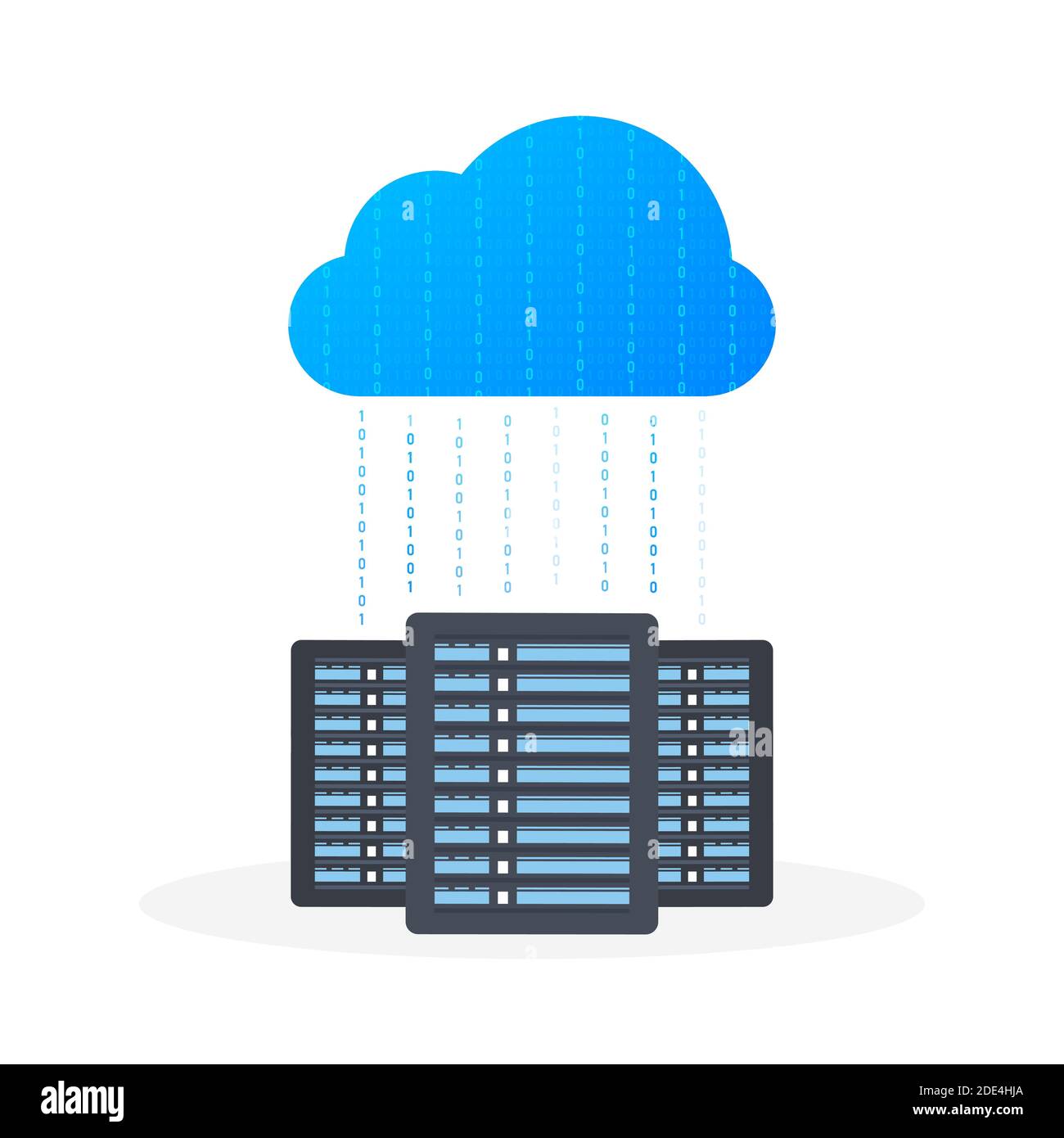 Data center. Mainframe service concept banner, server rack. Server room ...