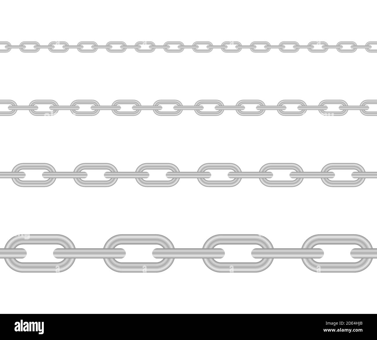 Metallic Chain. Block chain. Collection of seamless metal chains ...