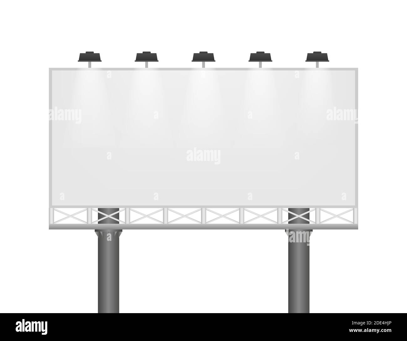 Billboard on light background. Empty white vector horizontal poster ...