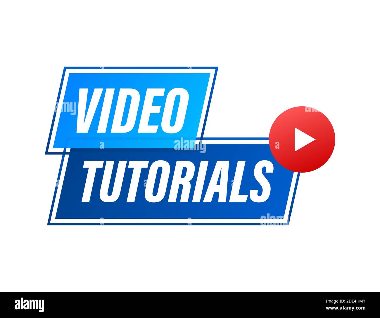 Video tutorials icon concept. Study and learning background, distance ...