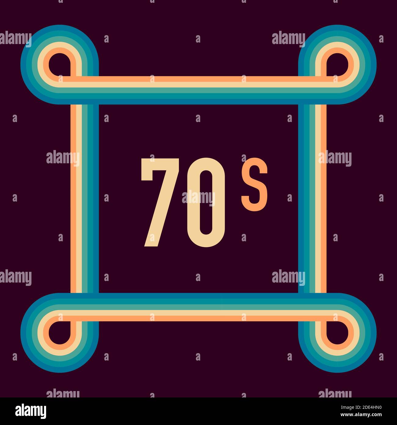 70s, 1970 abstract vector stock retro lines background. Vector ...