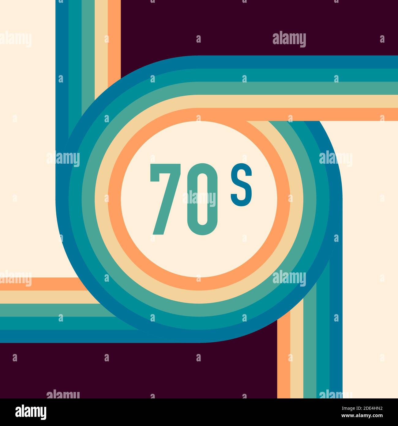 70s, 1970 abstract vector stock retro lines background. Vector ...