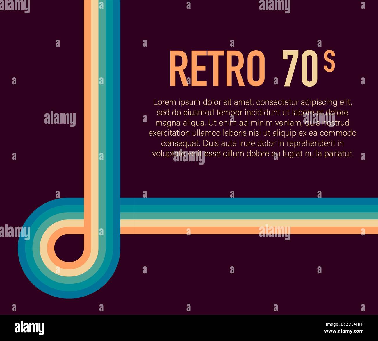 70s, 1970 abstract vector stock retro lines background. Vector ...