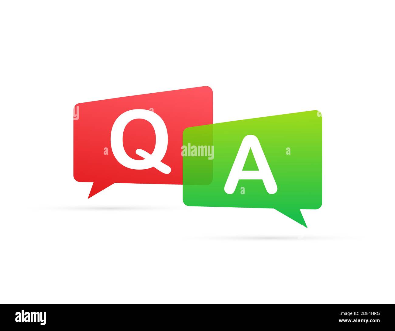 Question and Answer Bubble Chat on white background. Vector stock ...