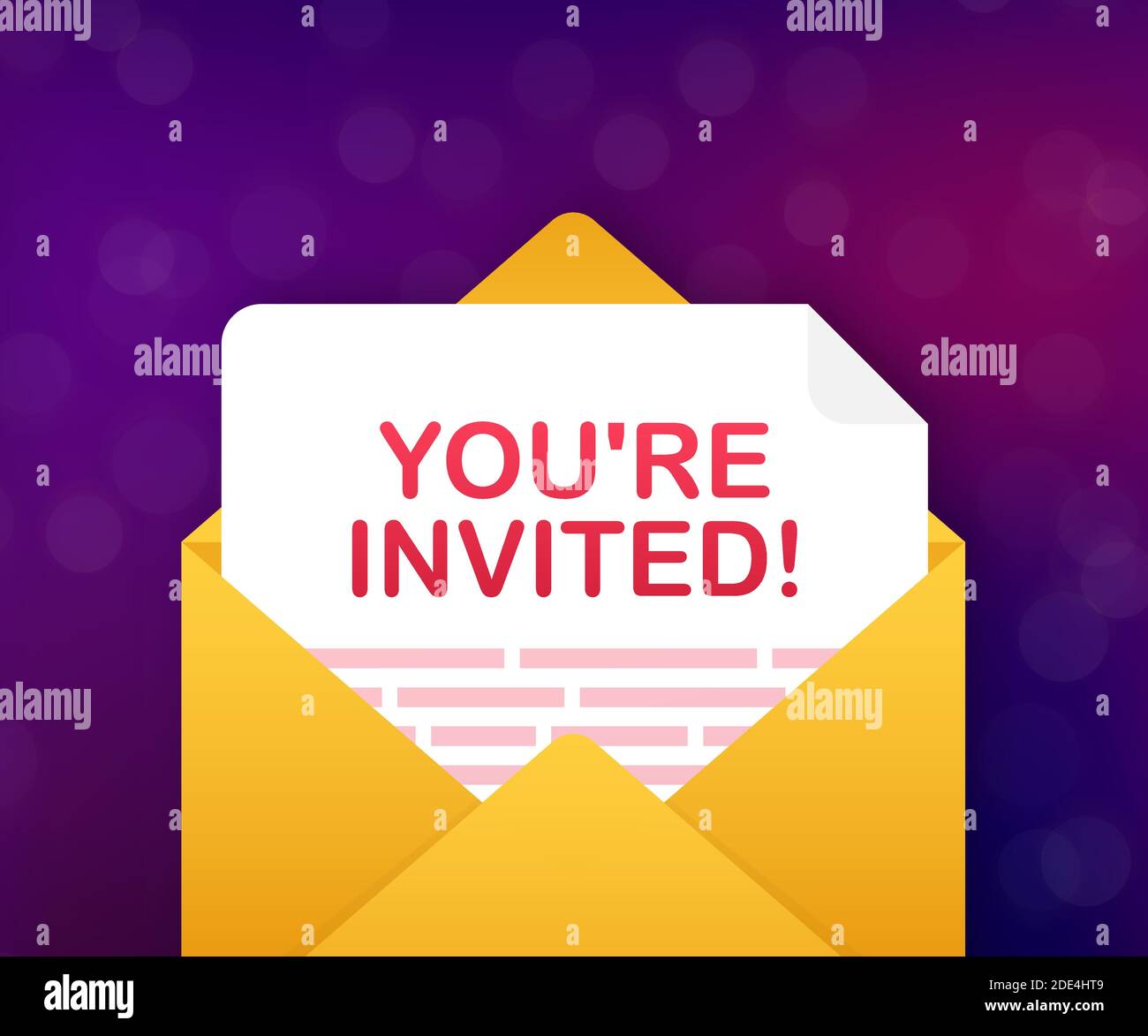 You re invited Badge icon. Written Inside An Envelope Letter. Vector illustration Stock Vector ...
