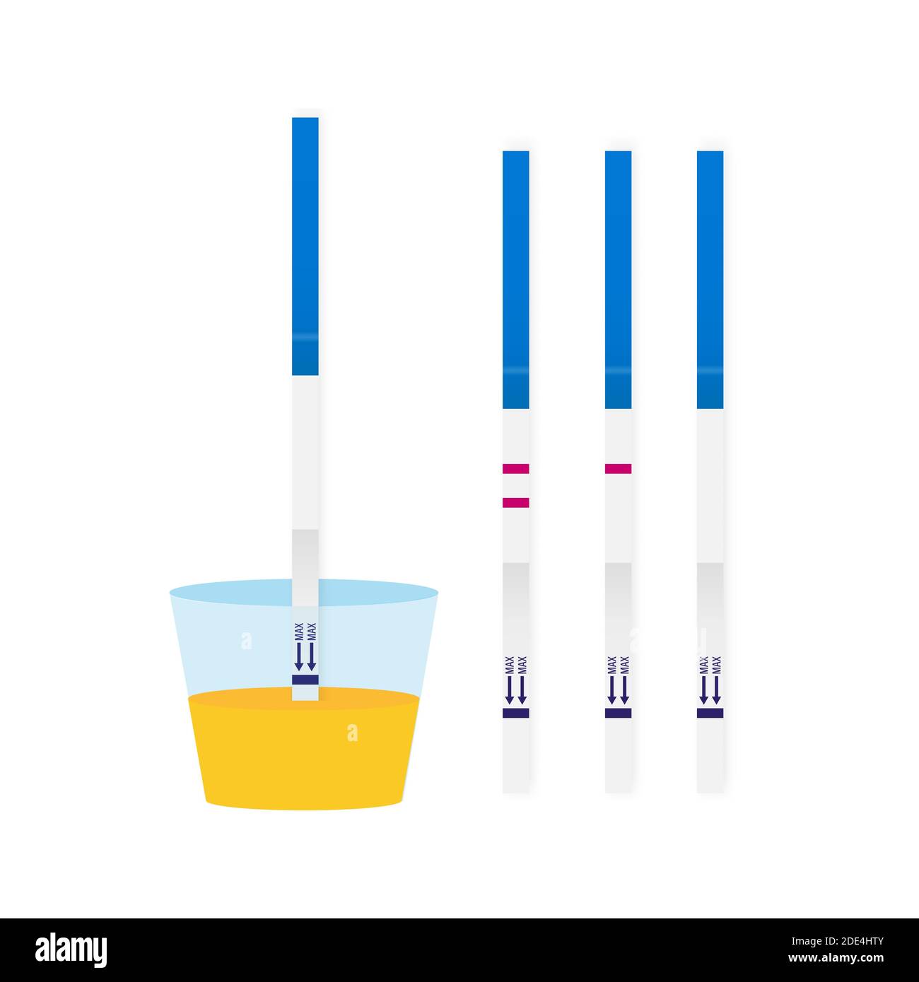 Pregnancy test sticks with results. Art design pregnant, childbirth ...