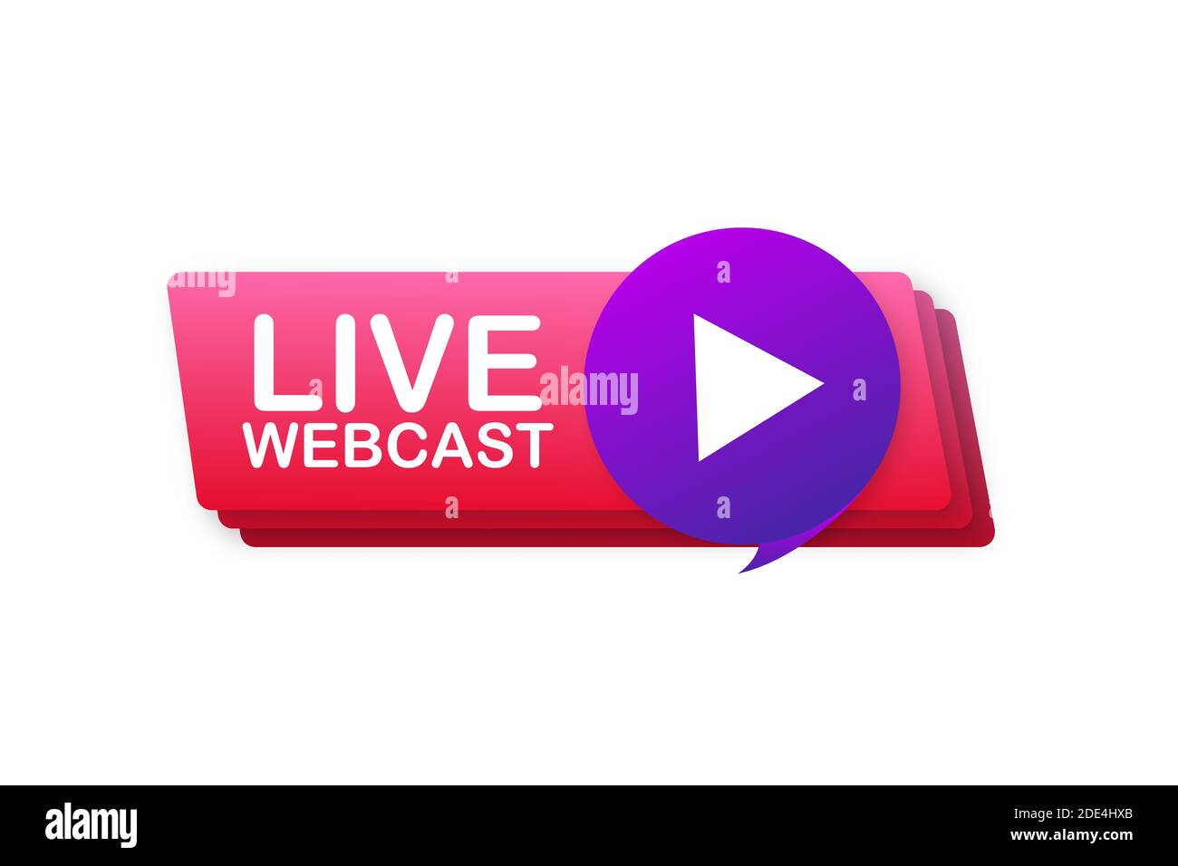 Live Webcast Button, icon, emblem, label. Vector stock illustration ...