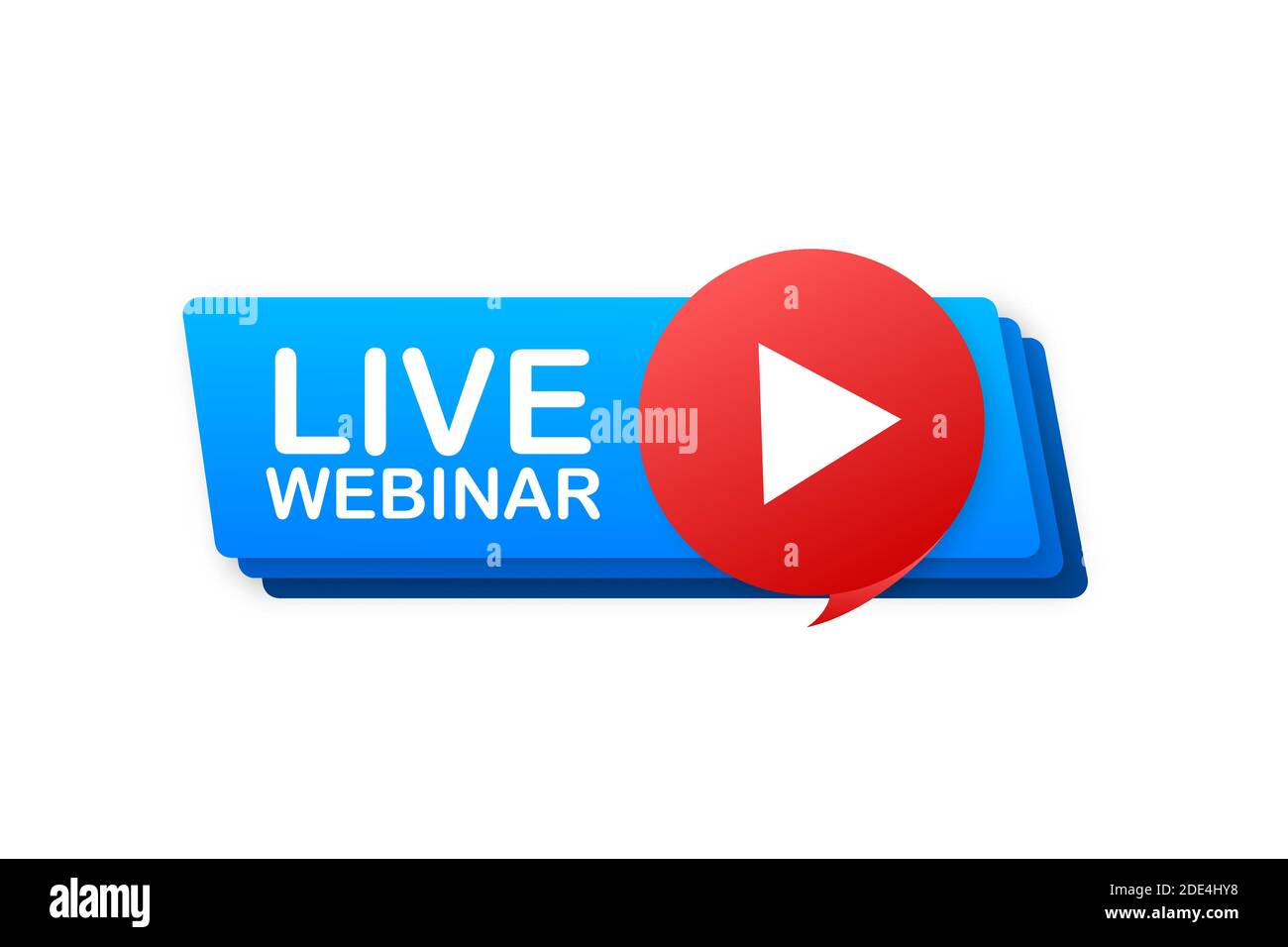 Live Webinar Button, icon, emblem label Vector illustration Stock ...