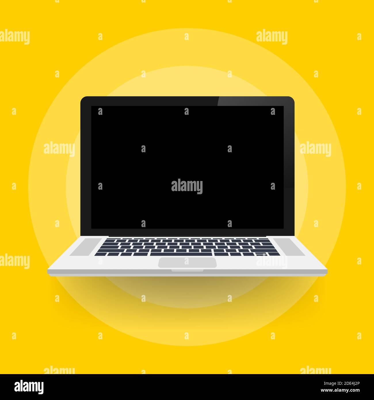 Laptop in flat style. Computer symbol. Vector illustration Stock Vector ...